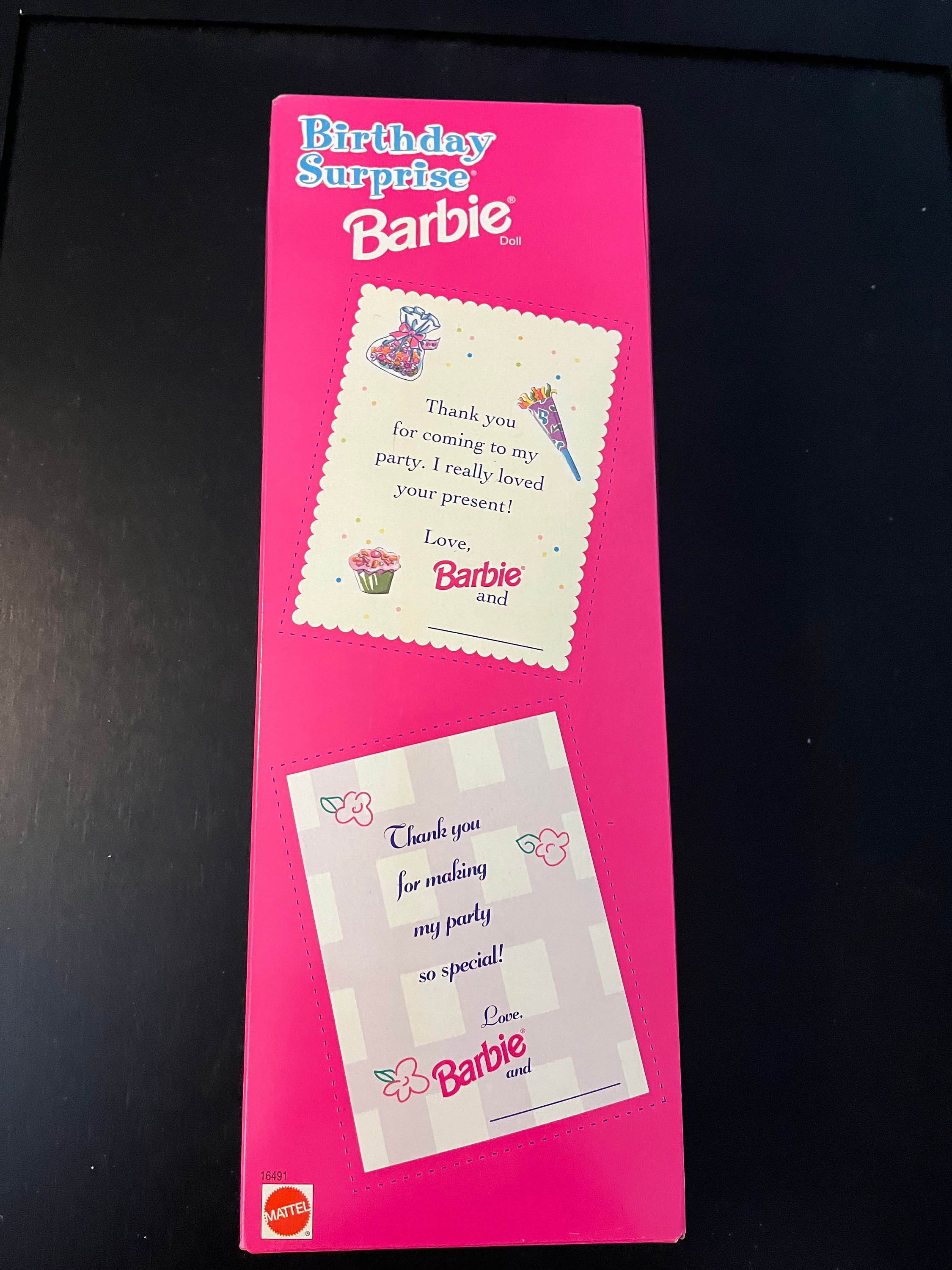 1996 Mattel Birthday Surprise Barbie Doll Special Edition # 16491 W Box ...