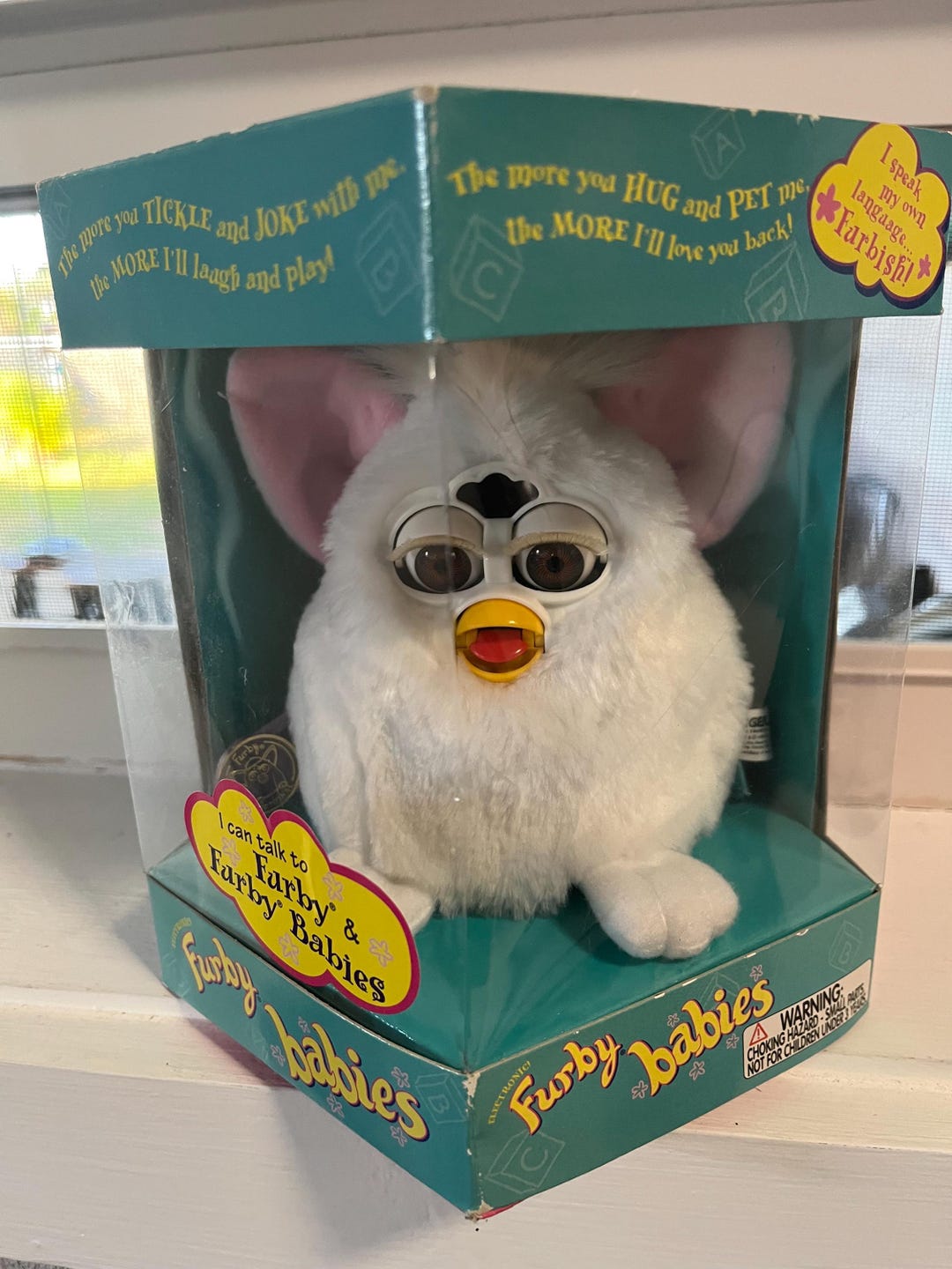 Vintage 1999 Electronic Furby Babies Pink White Yellow Model #70-940 ...