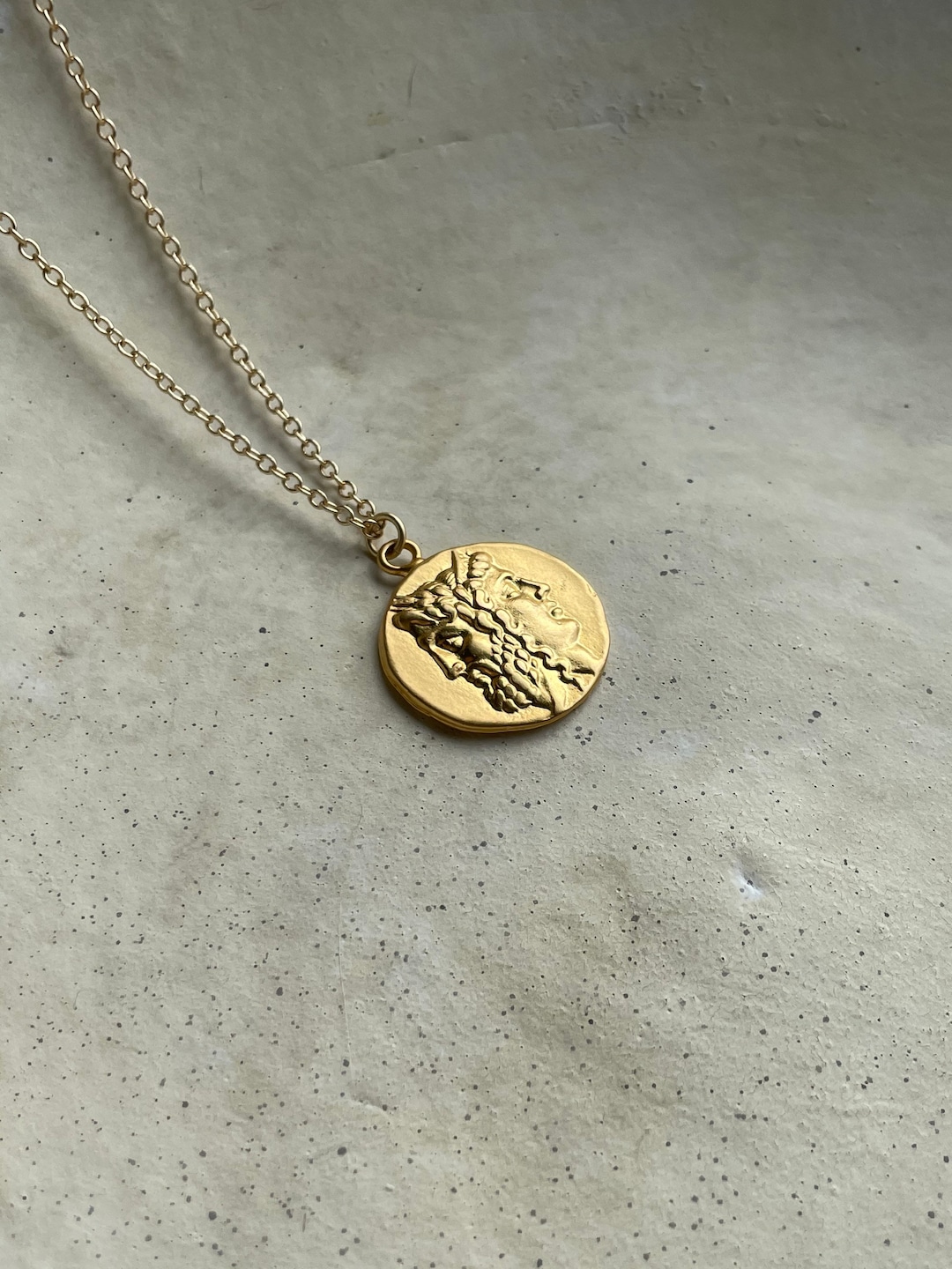 Gold Janus Coin Necklace - Etsy