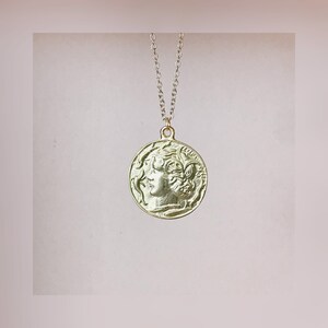 Gold Persephone Coin Necklace - Etsy