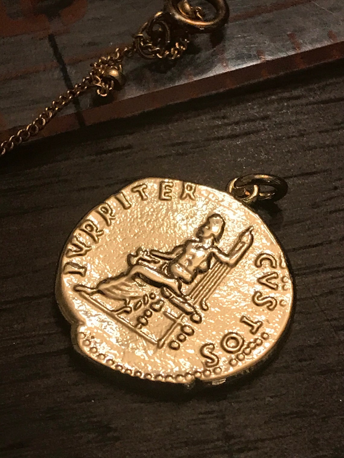 Gold Aphrodite Coin Necklace - Etsy