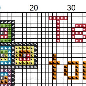 Tetris Fit in and Disappear Cross Stitch Pattern DIGITAL DOWNLOAD - Etsy