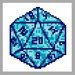 D20 Blue Camouflage DIGITAL DOWNLOAD Cross Stitch Pattern - Etsy