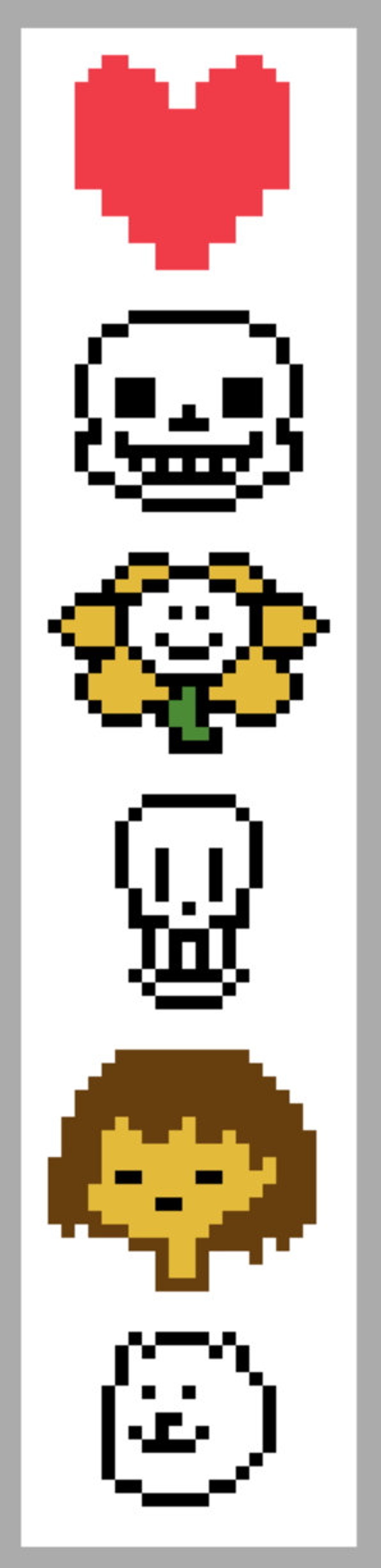 Undertale Bookmark DIGITAL Cross Stitch Pattern - Etsy