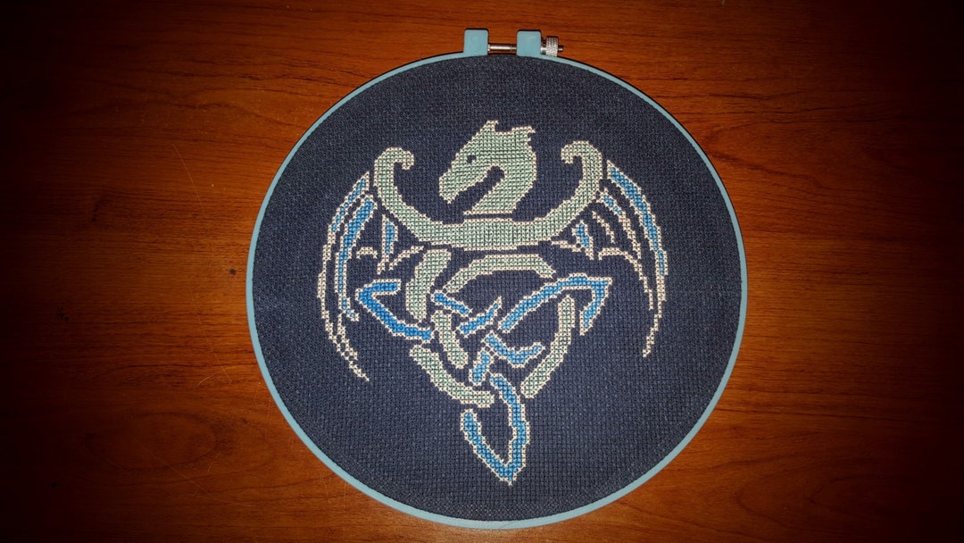 Frost Celtic Dragon Cross Stitch DIGITAL PATTERN - Etsy