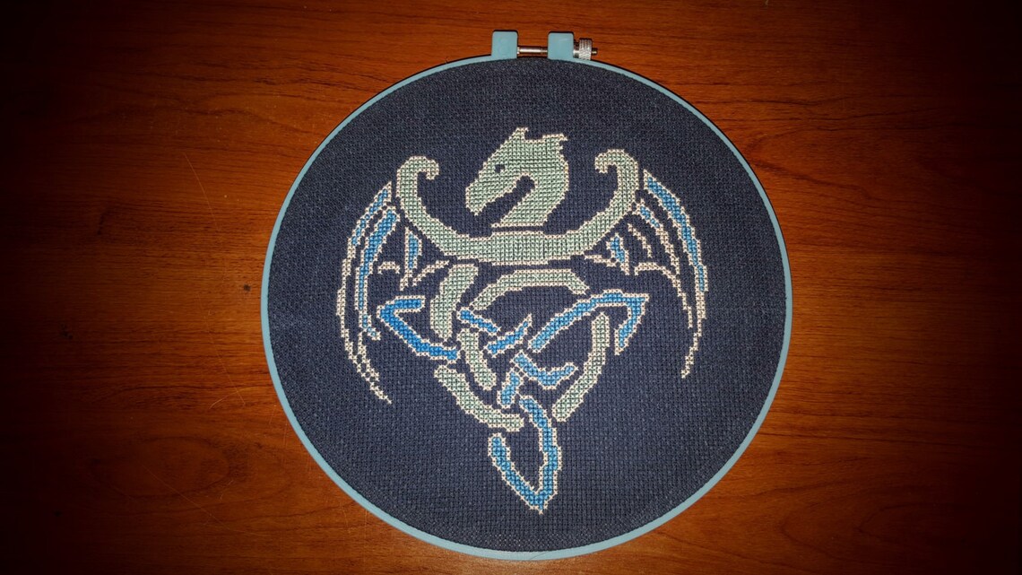 Frost Celtic Dragon Cross Stitch DIGITAL PATTERN - Etsy