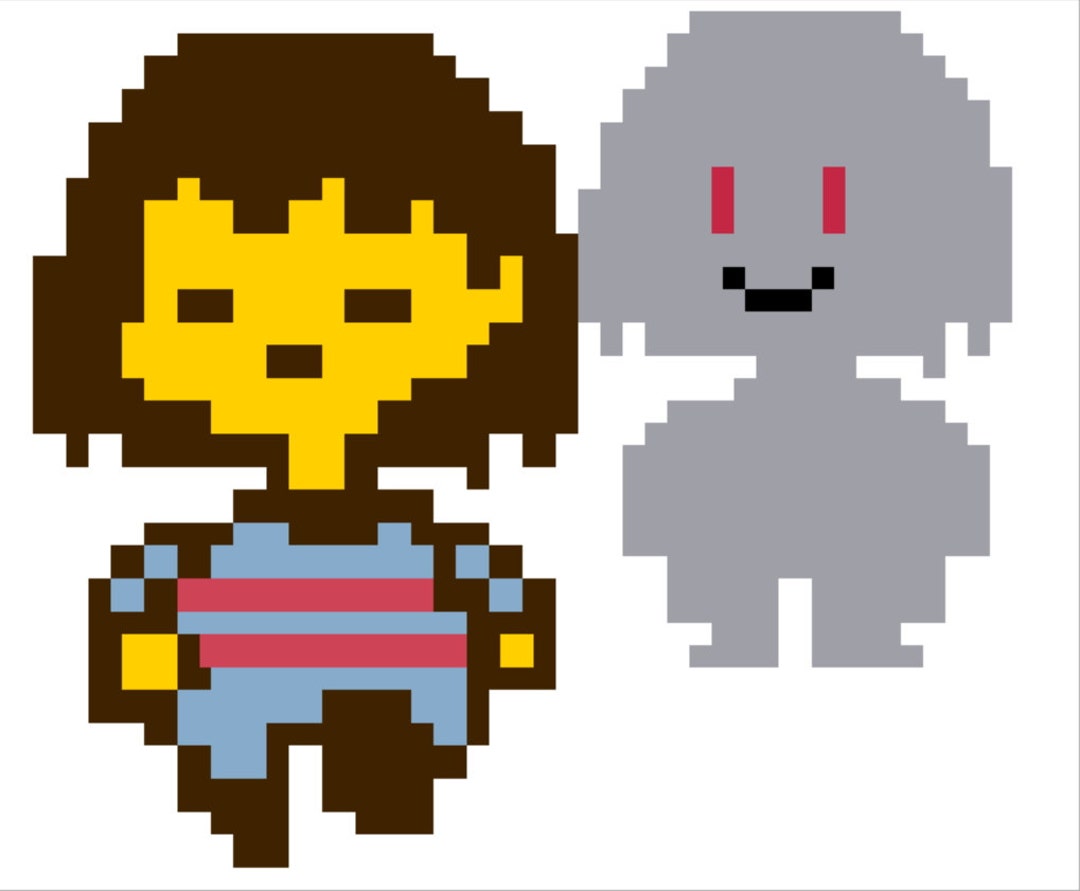 Undertale Frisk and Chara Shadow DIGITAL Cross Stitch Pattern - Etsy