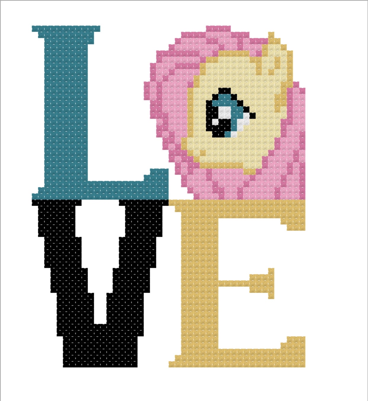 Pixel Art De Minecraft Fluttershy Facile Minecraft Pixel Art Rose By
