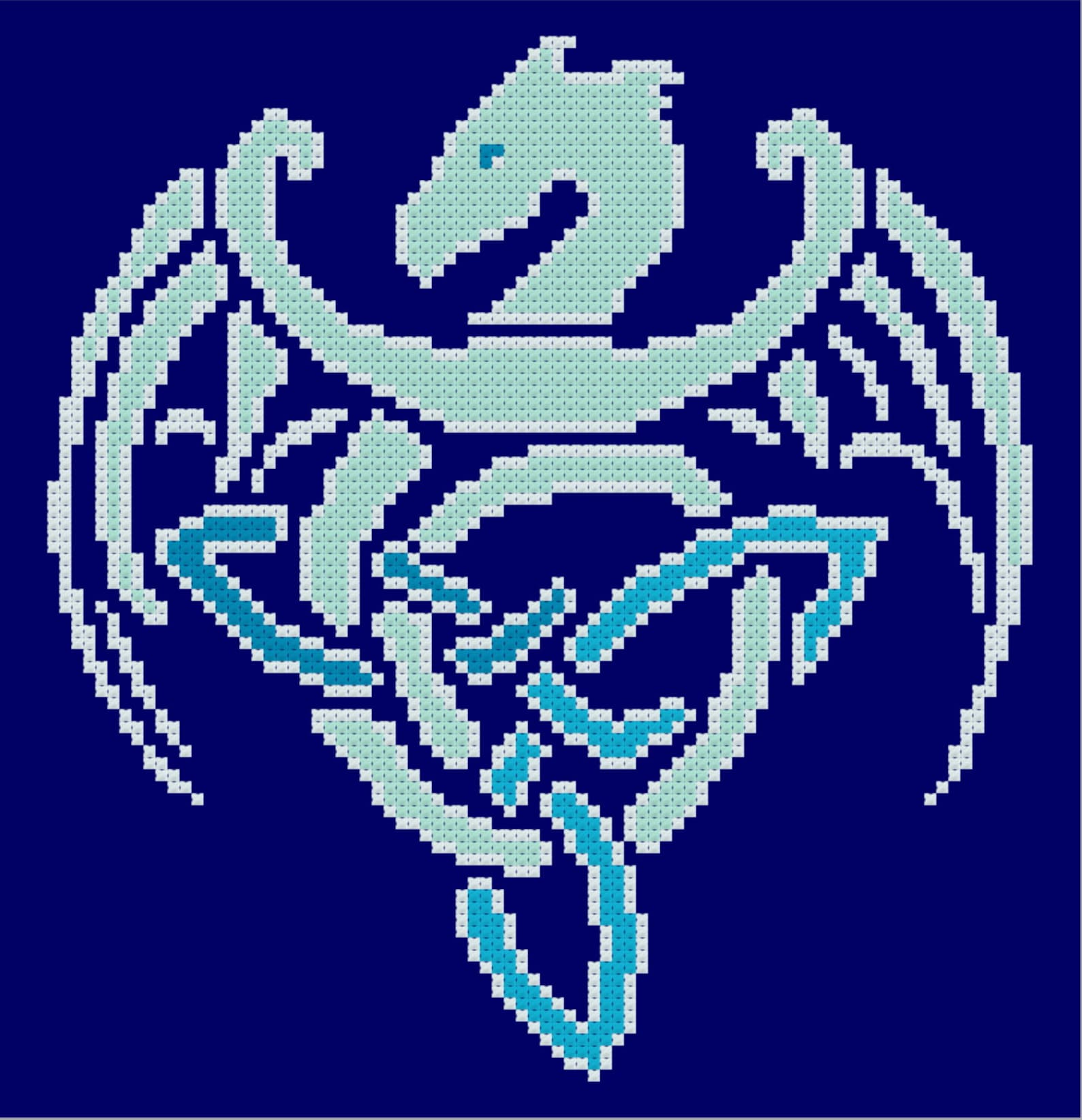 Frost Celtic Dragon Cross Stitch DIGITAL PATTERN - Etsy