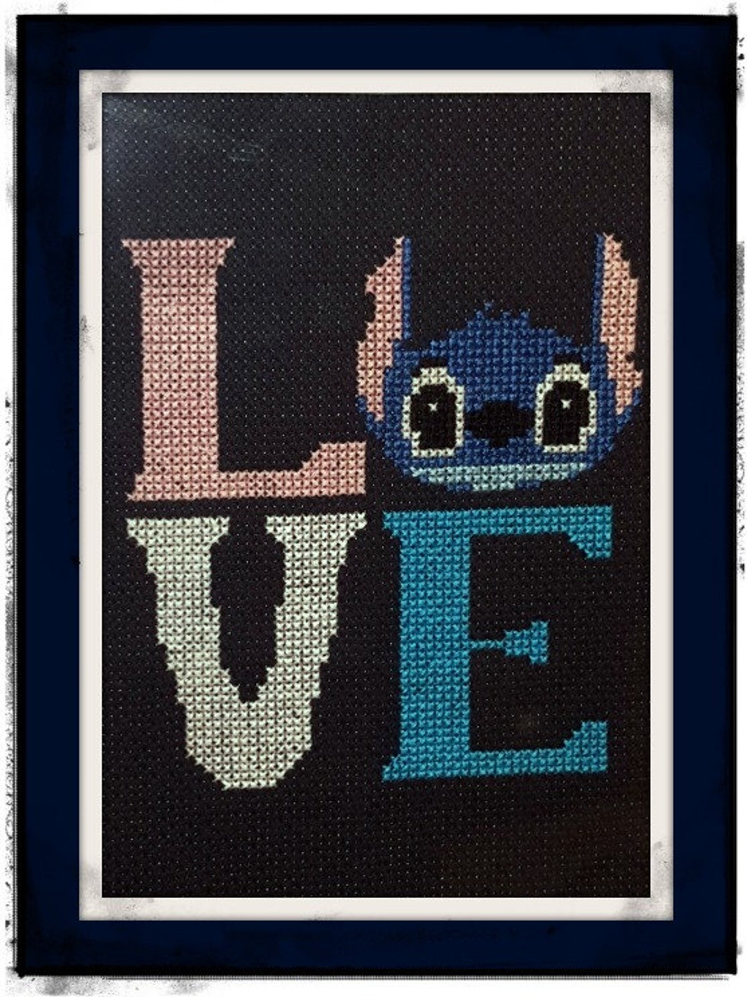 LOVE Lilo and Stitch Cross Stitch DIGITAL PATTERN - Etsy