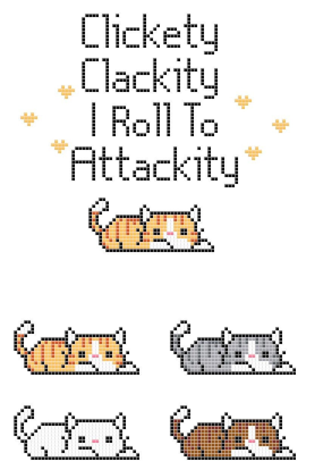 D&D Clickety Clackity - DIGITAL Cross Stitch Pattern - Etsy