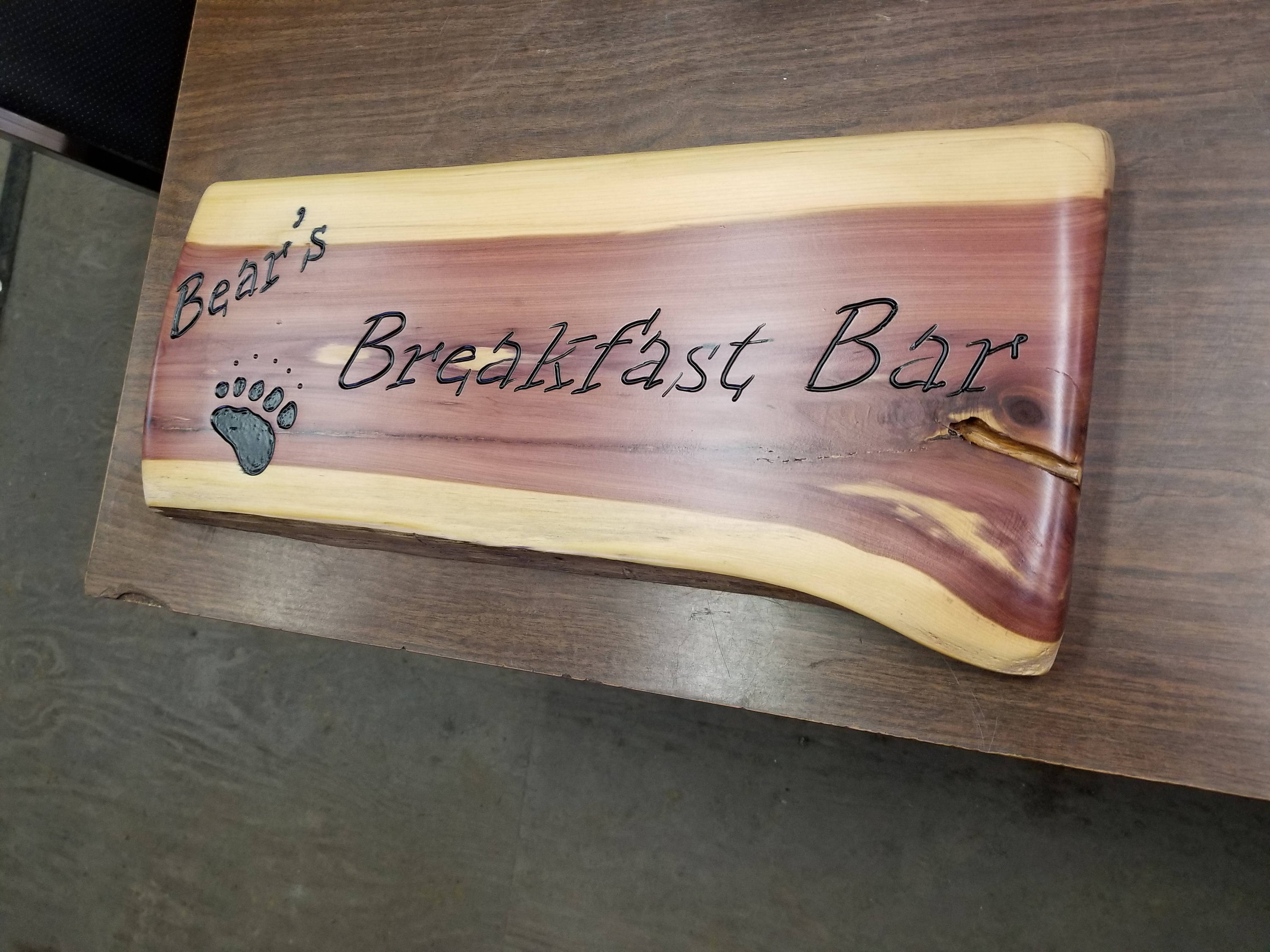 Custom Living Edge Cedar Signs - Etsy