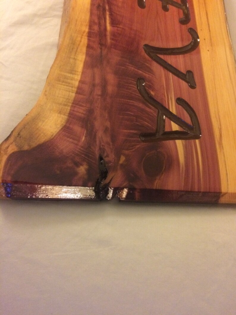 Custom Living Edge Cedar Signs - Etsy