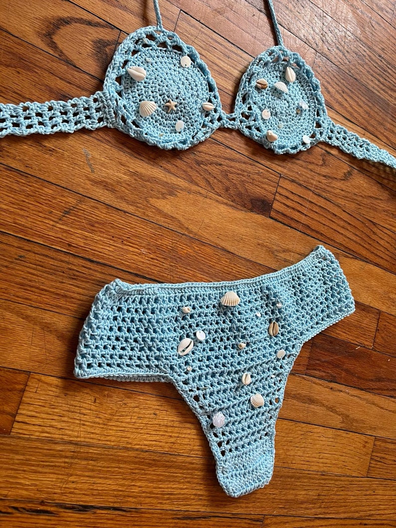 Bikini Crochet Pattern. Easy for Beginners. Brazilian Bottom, Mesh Top ...