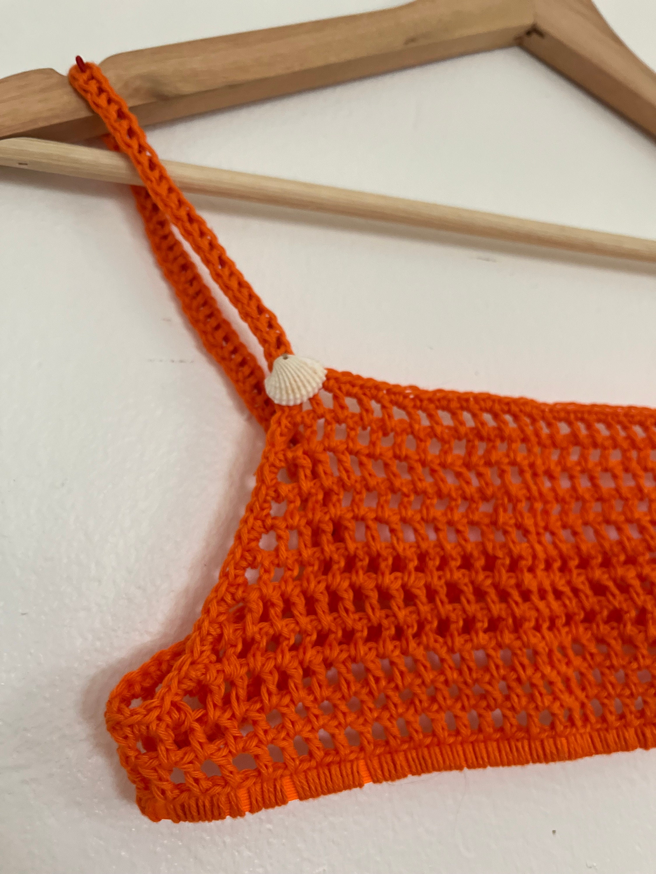 Mesh Crochet Bikini Set With Seashells - Etsy