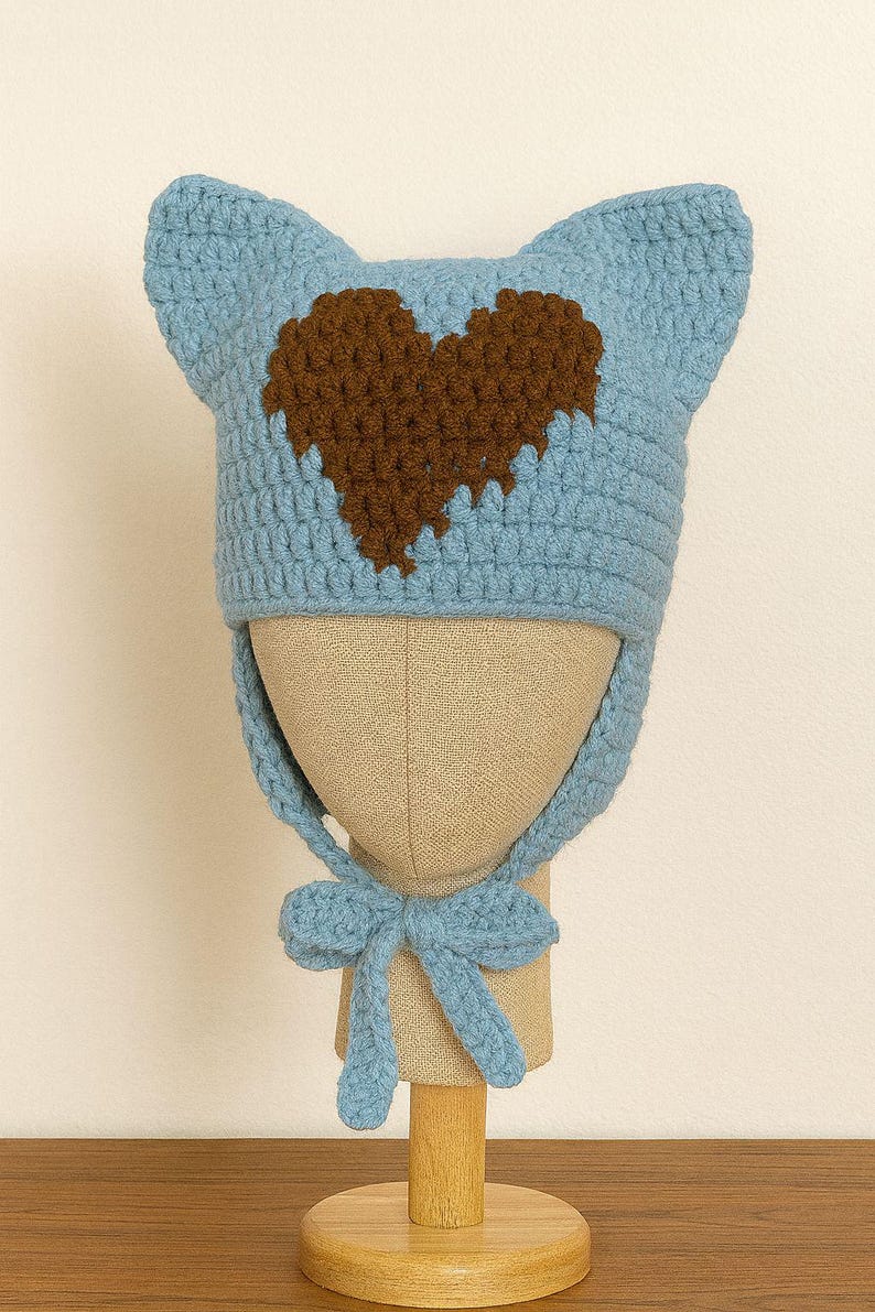 Cat Ears Hat Crochet Pattern – Beginner Reversible Bag Design - Etsy