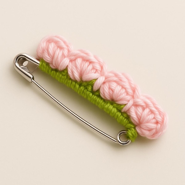 Crochet Brooch Safety Pin - Etsy