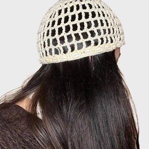 Mesh Crochet Cap Seashells - Etsy