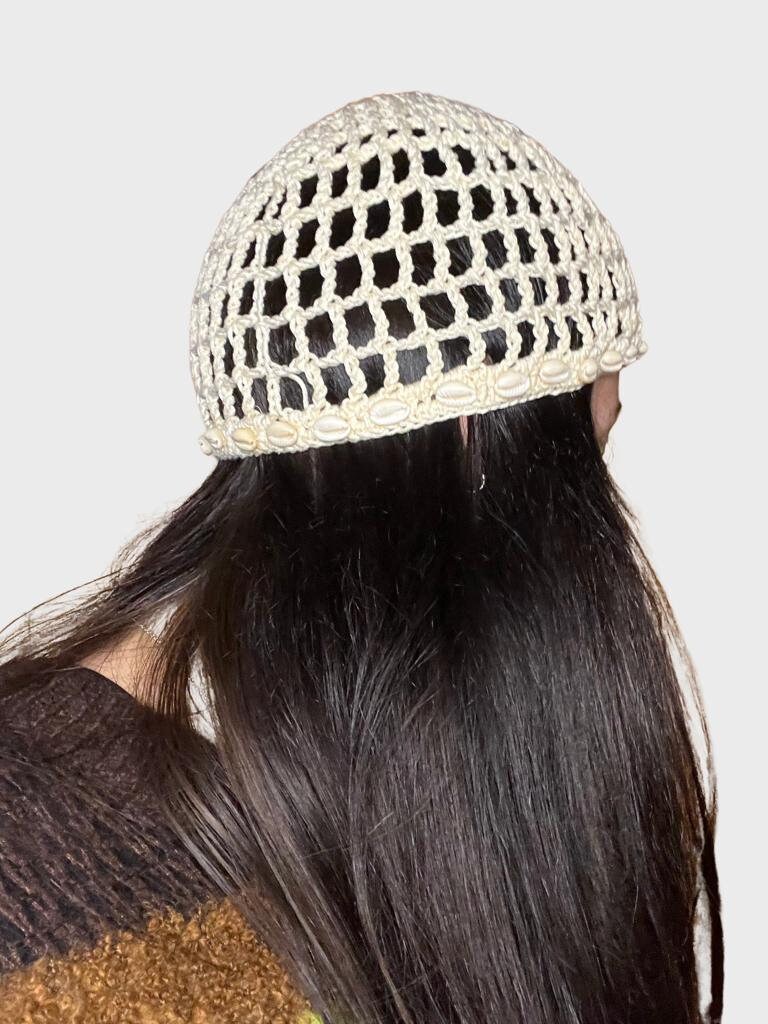 Mesh Crochet Cap Seashells - Etsy