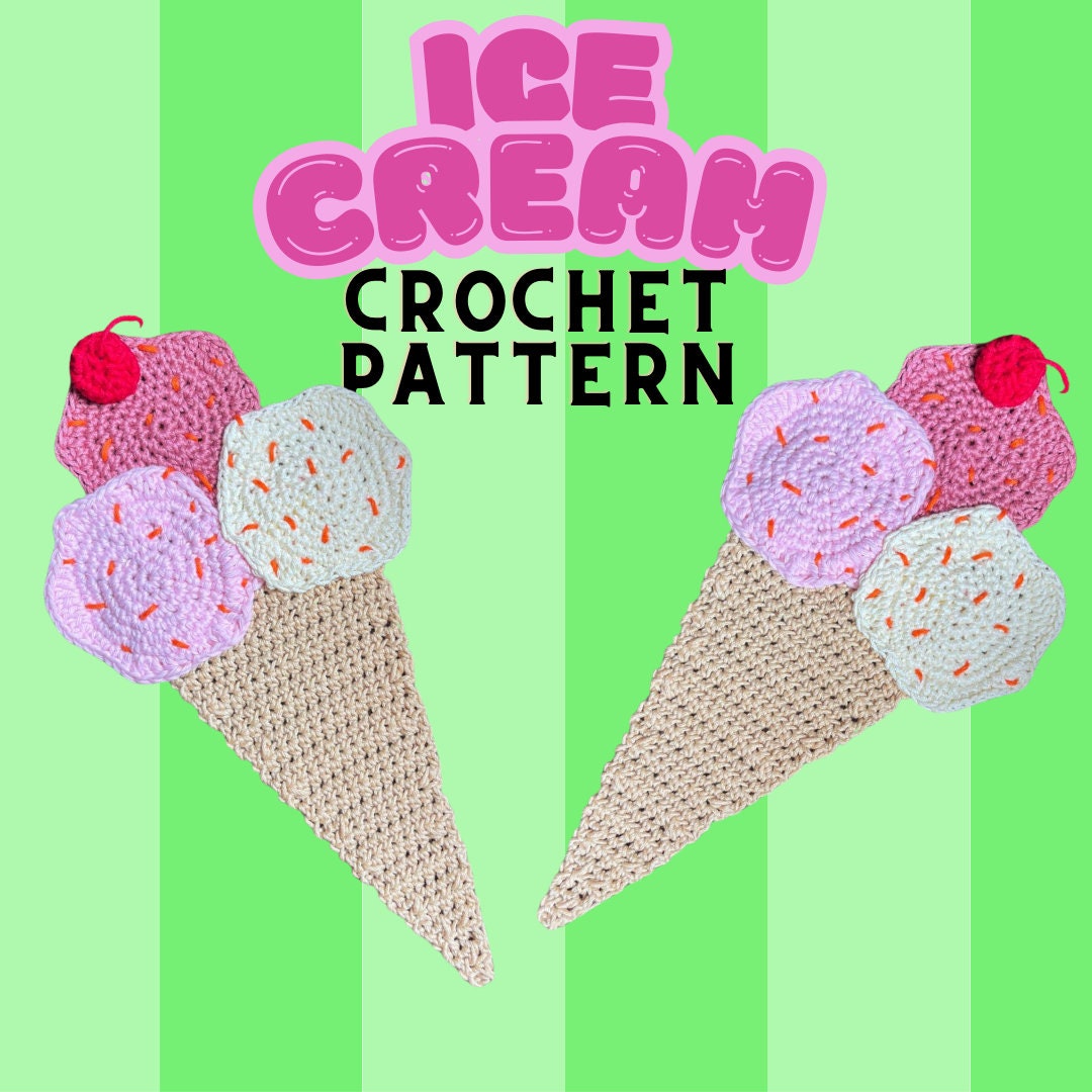 Ice Cream Crochet Pattern - Etsy