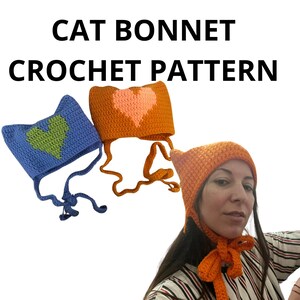 Cat Bonnet Crochet Pattern (reversible Into a Bag) - Etsy