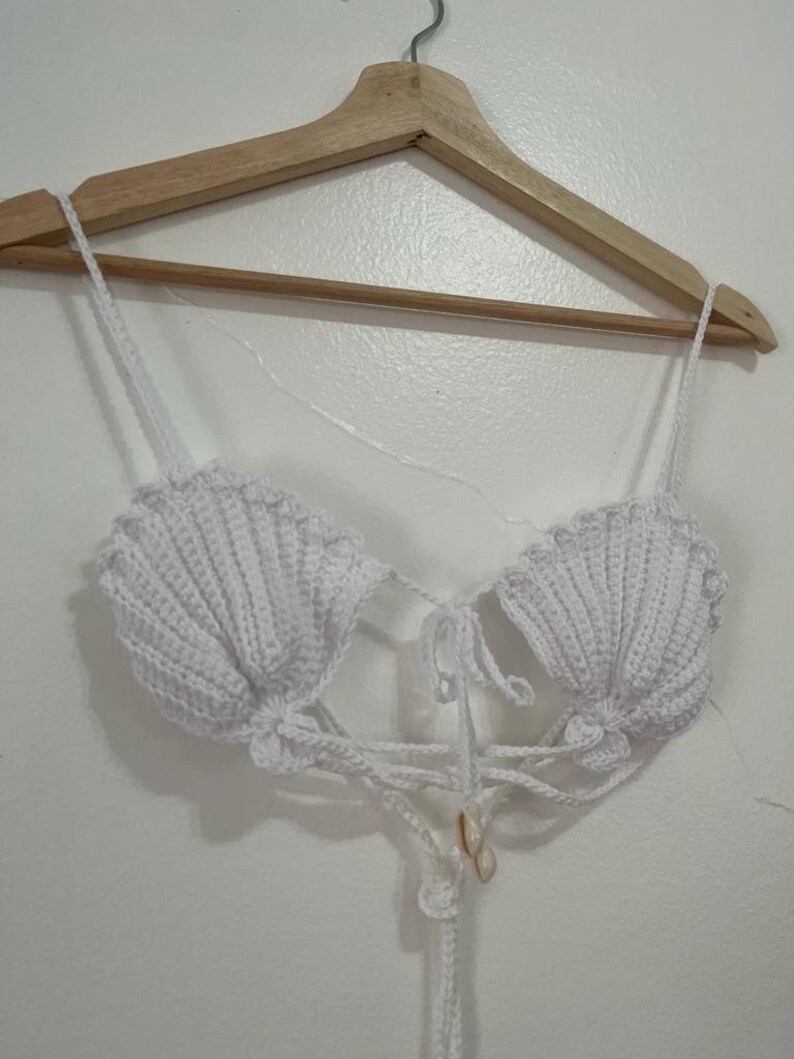 Bikini Set Crochet Patterns. Seashell Top and Brazilian Bottom - Etsy