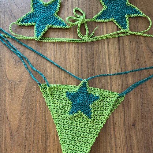 Bikini Set Crochet Patterns. Seashell Top and Brazilian Bottom - Etsy