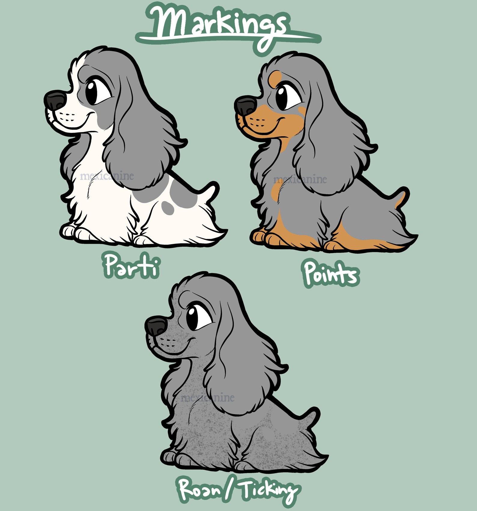 American Cocker Spaniel Sticker Chibi Puppy Dog Vinyl - Etsy