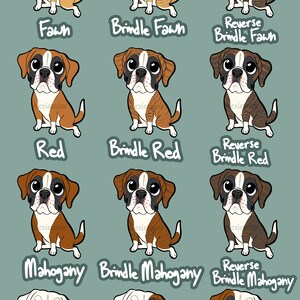Boxer Dog Sticker Chibi Puppy Dog Vinyl Hand Drawn - Etsy