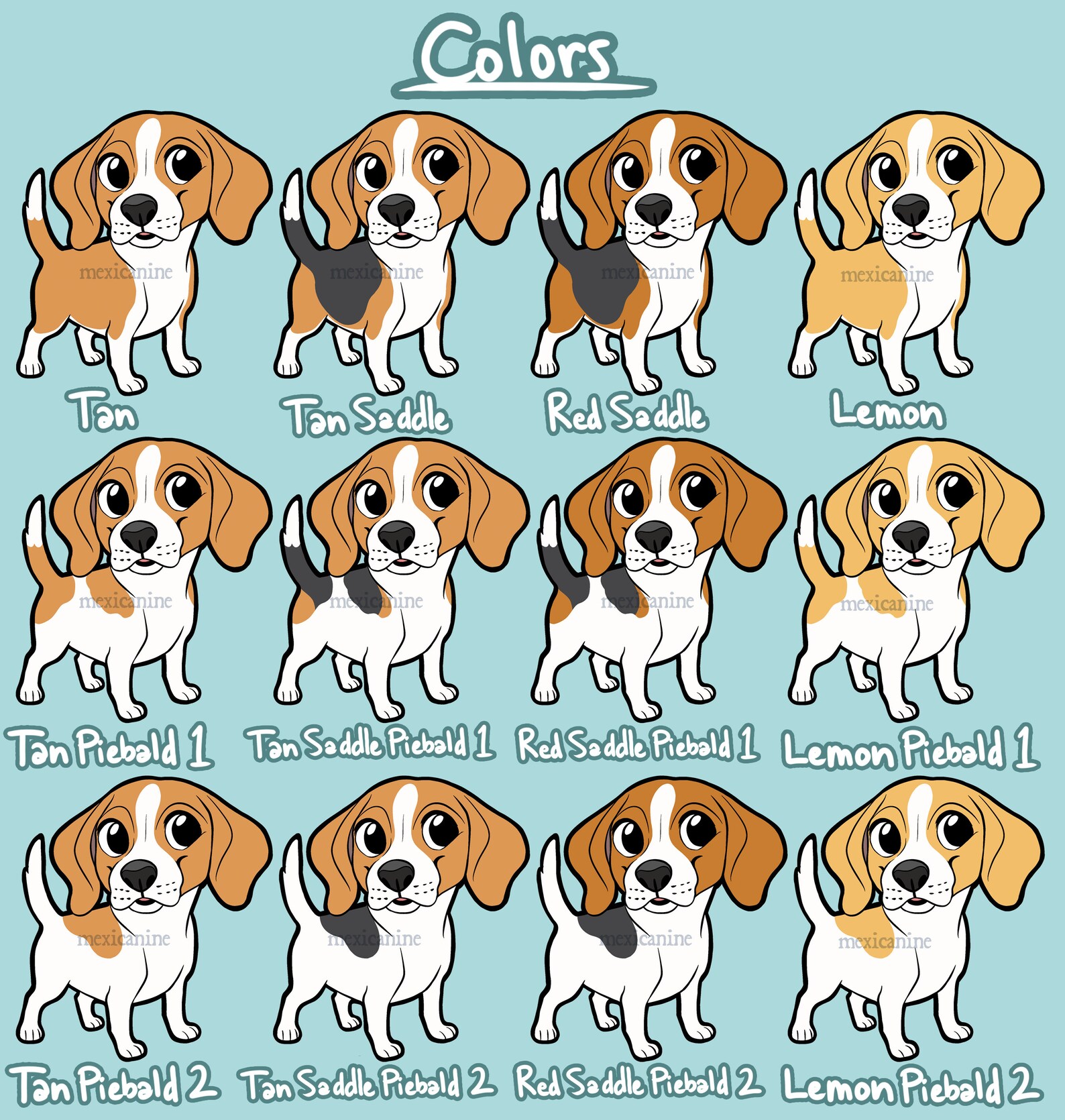 Beagle Sticker // Chibi Puppy Dog Vinilo Ilustración - Etsy España
