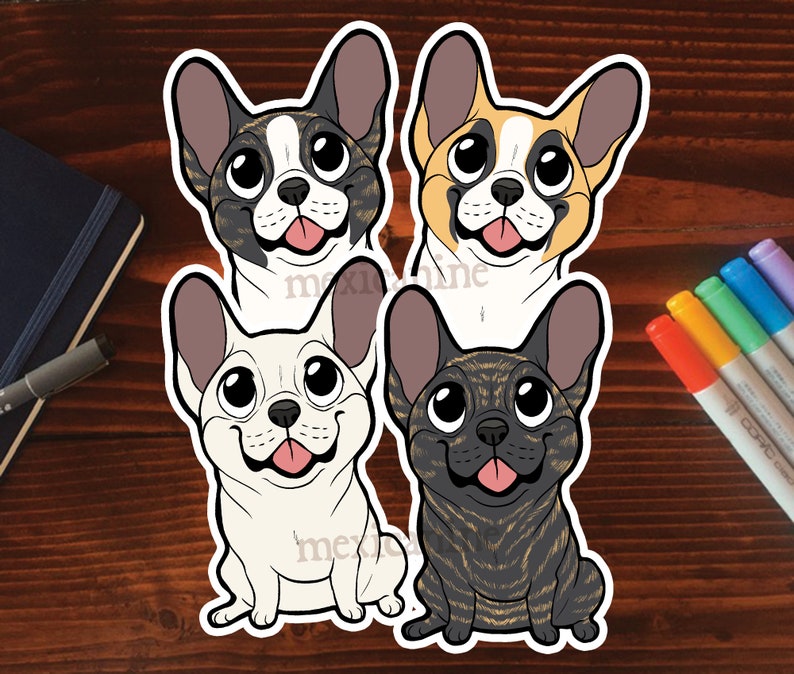 French Bulldog Sticker Frenchie Chibi Puppy Dog Vinyl - Etsy