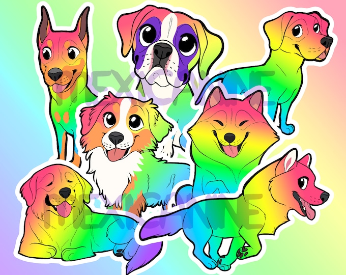 American Cocker Spaniel Sticker || Chibi Puppy Dog, Vinyl, Hand Drawn ...