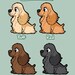 American Cocker Spaniel Sticker Chibi Puppy Dog, Vinyl, Hand Drawn ...