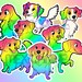 American Cocker Spaniel Sticker Chibi Puppy Dog, Vinyl, Hand Drawn ...