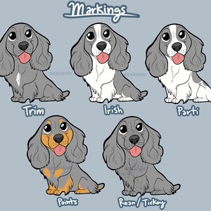 Spaniel Sticker English Cocker, Field, Springer, Chibi Puppy Dog, Vinyl ...