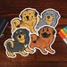 American Cocker Spaniel Sticker Chibi Puppy Dog, Vinyl, Hand Drawn ...