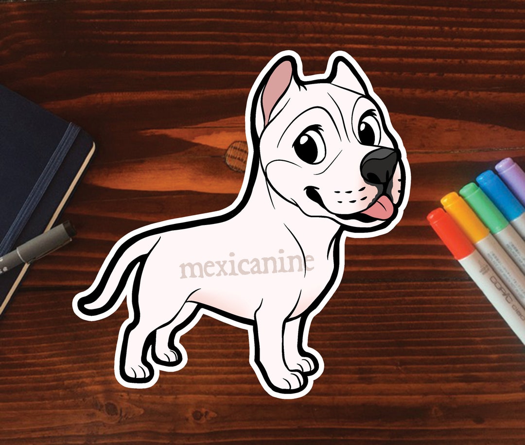 Dogo Argentino Sticker Chibi Puppy Dog Vinyl Hand Drawn - Etsy