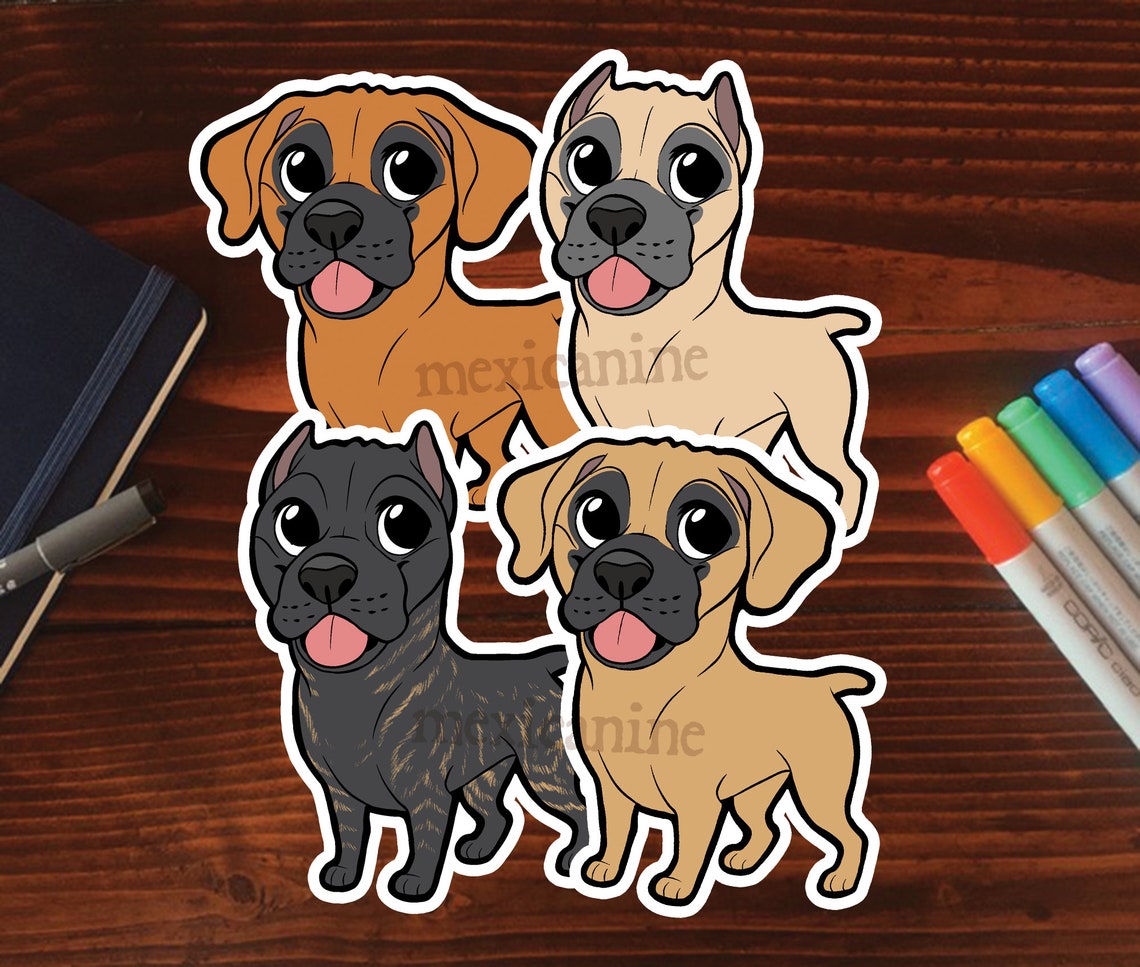Cane Corso Sticker Chibi Puppy Dog Vinyl Hand Drawn - Etsy