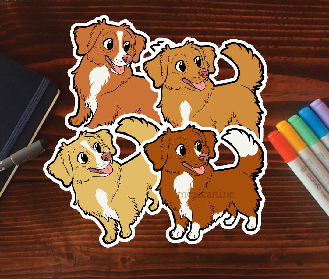 Toller Sticker NSDTR Chibi Puppy Dog Vinyl Hand Drawn - Etsy