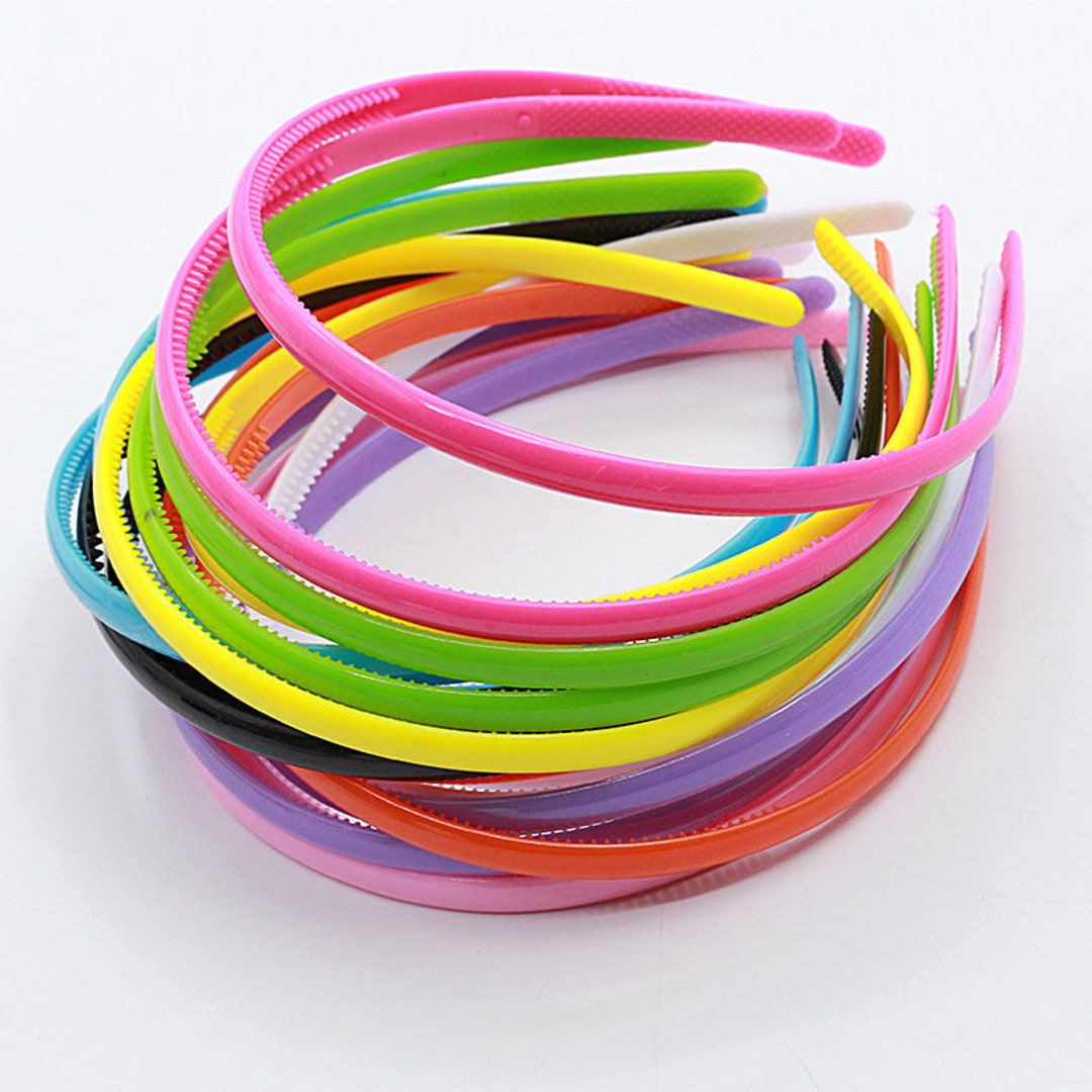 5 Pieces Multicolor Plastic Headbands Wholesale Width 8mm - Etsy