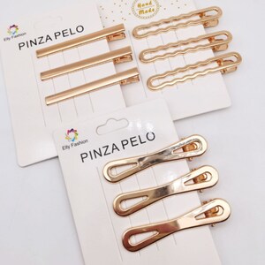 10pcs/lot Metal Hollow Duck Beak Clip Square Clip Pearl Hairpin Diy ...