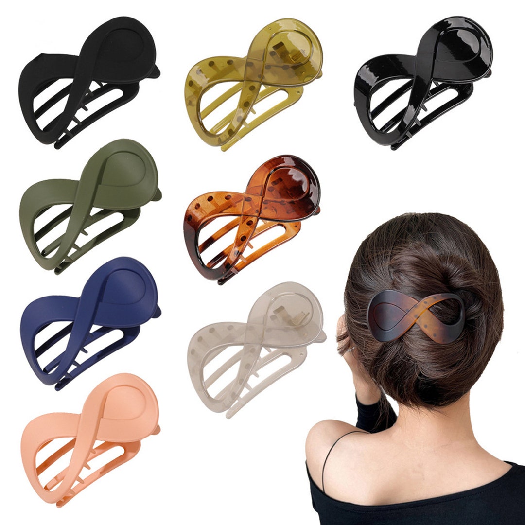 4 Pcs/lot PC Material Simple Figure 8 Plate Shark Clip Duck Beak Clip ...