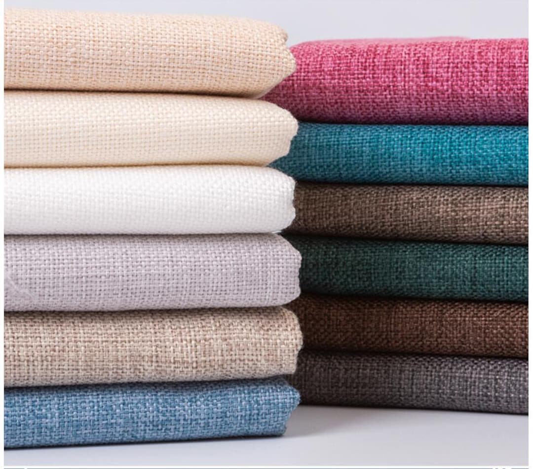 0.5 Meter Handmade Diy Thicken Coarse Linen Cotton Linen Solid Color ...