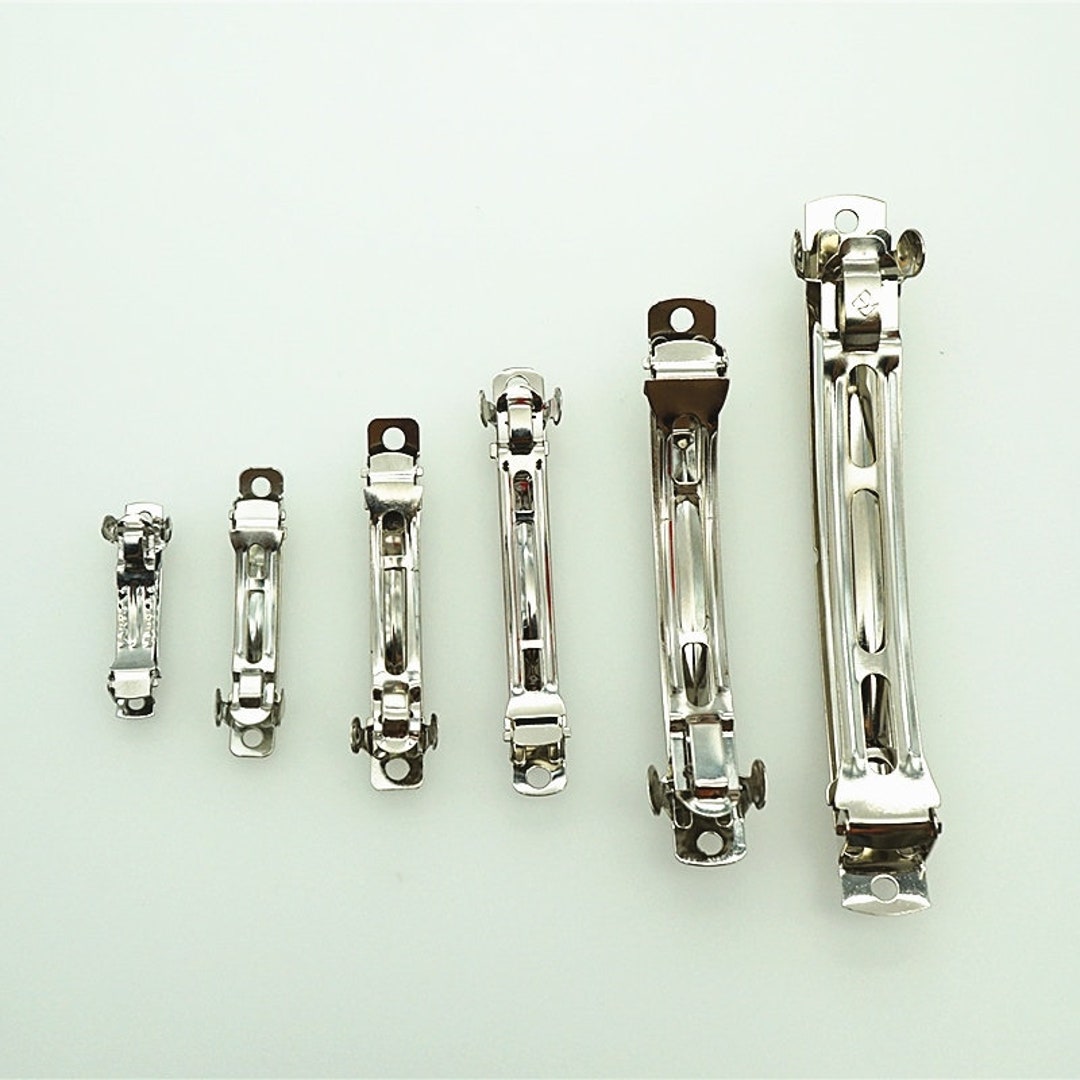 20 PCS 30-100mm French Barrettes , Silver/gold Curved Top Metal Clips ...