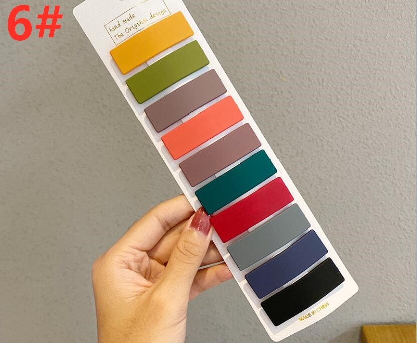 1 Set/10 Pcs 5cm Frosted Morandi Color Hairpin Headdress Suit - Etsy