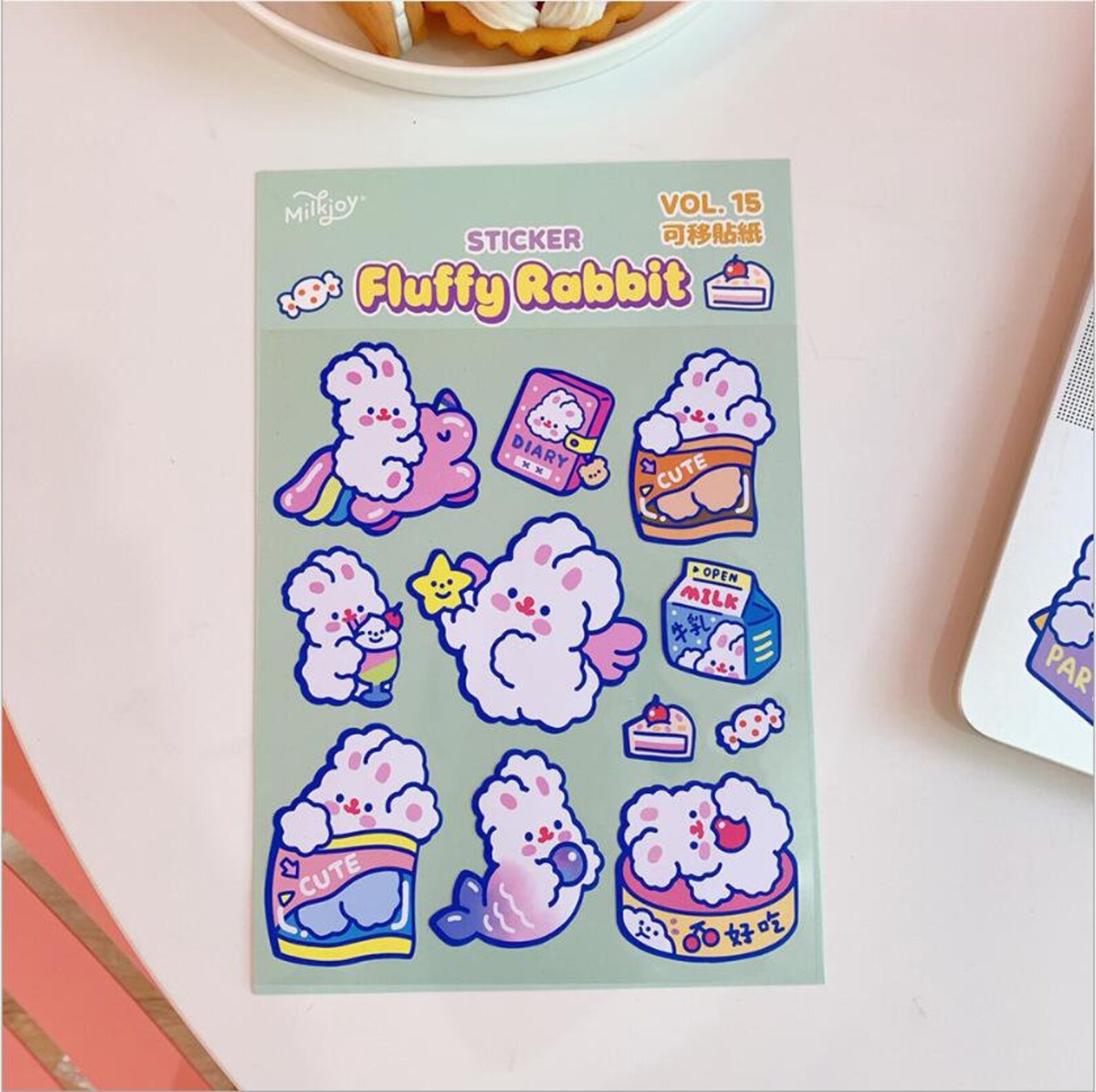 2pcs Bunny hand account stickers super cute cute mobile phone | Etsy
