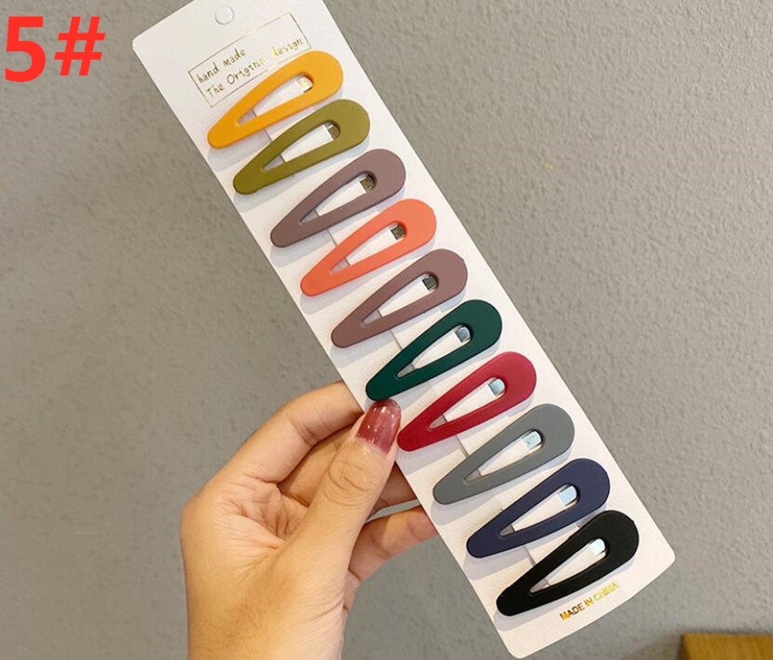 1 Set/10 Pcs 5cm Frosted Morandi Color Hairpin Headdress Suit - Etsy