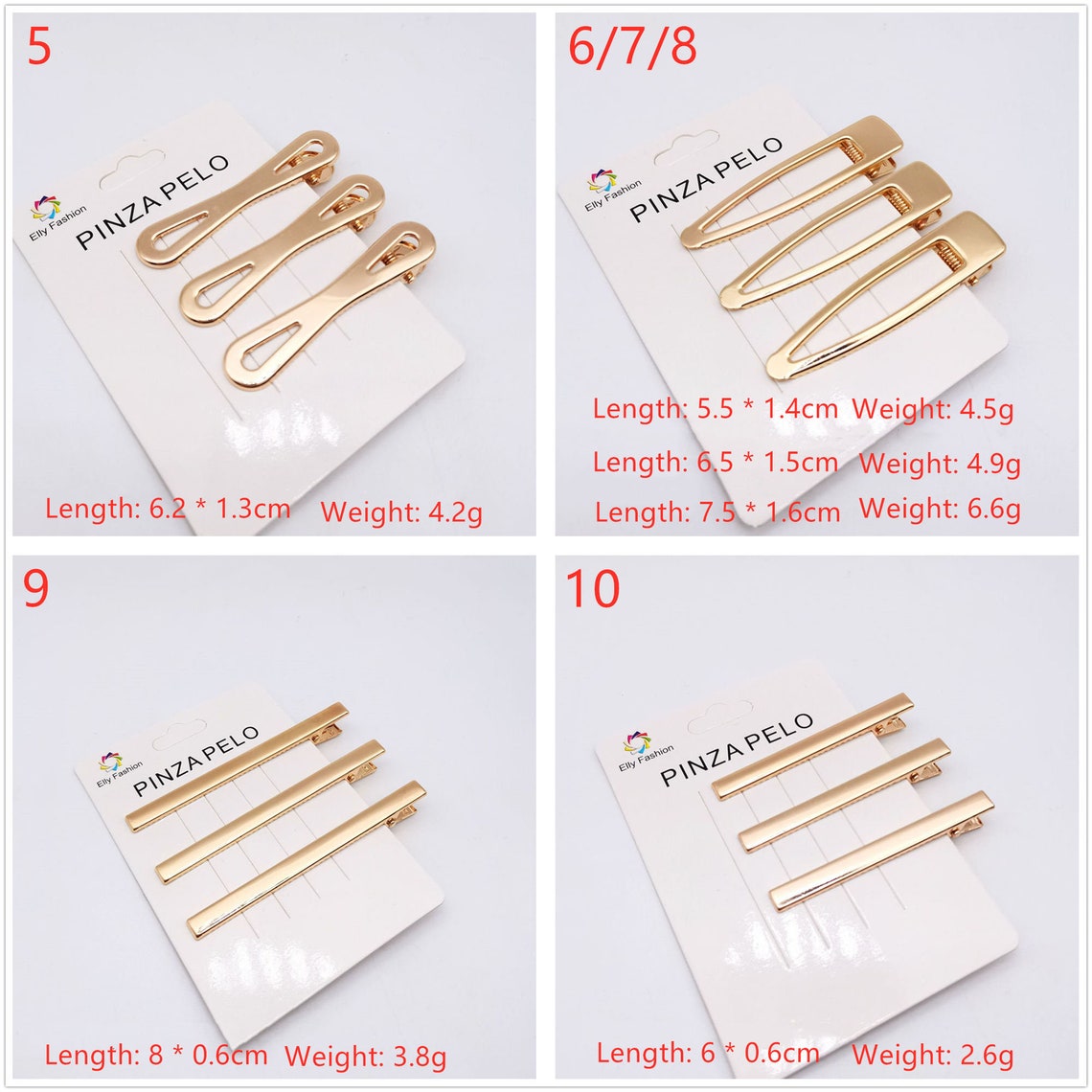 10pcs/lot Metal Hollow Duck Beak Clip Square Clip Pearl - Etsy