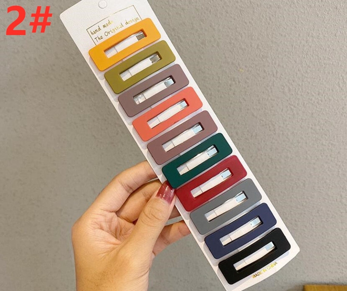 1 Set/10 Pcs 5cm Frosted Morandi Color Hairpin Headdress Suit - Etsy