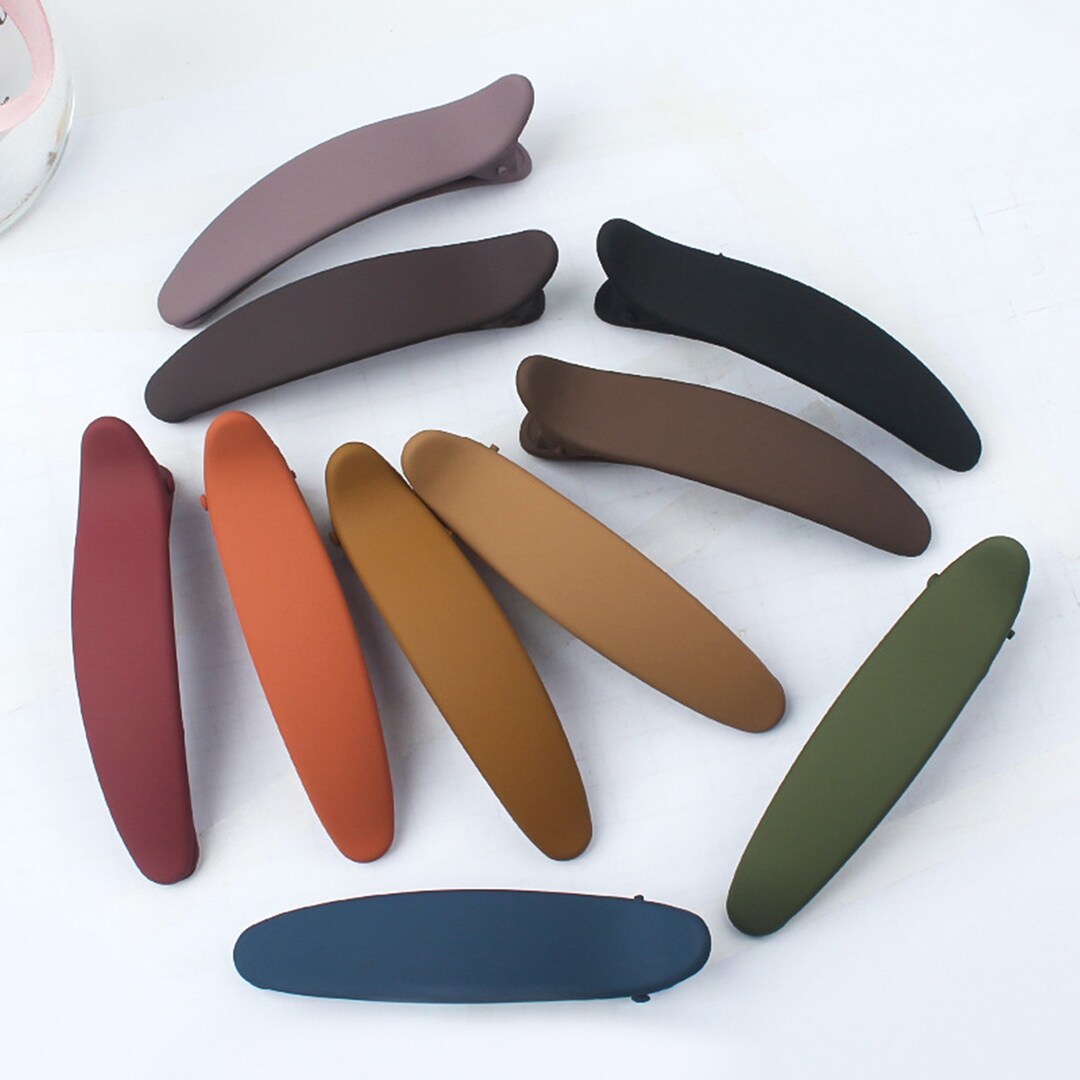 2 Pcs/lot 8cm Simple Plastic Duck Beak Clip Back Broken Hair Clip DIY ...